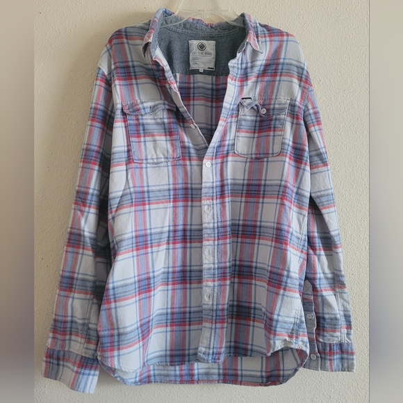 on the byas | Shirts | On The Byas Blue And Red Striped Shirt | Poshmark